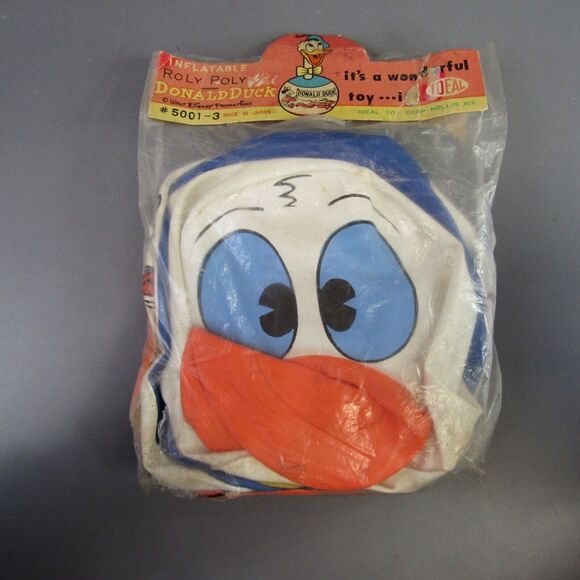 Toys | Vtg Donald Duck Ideal Inflatable Roly Poly Bop Bag New Old Stock ...